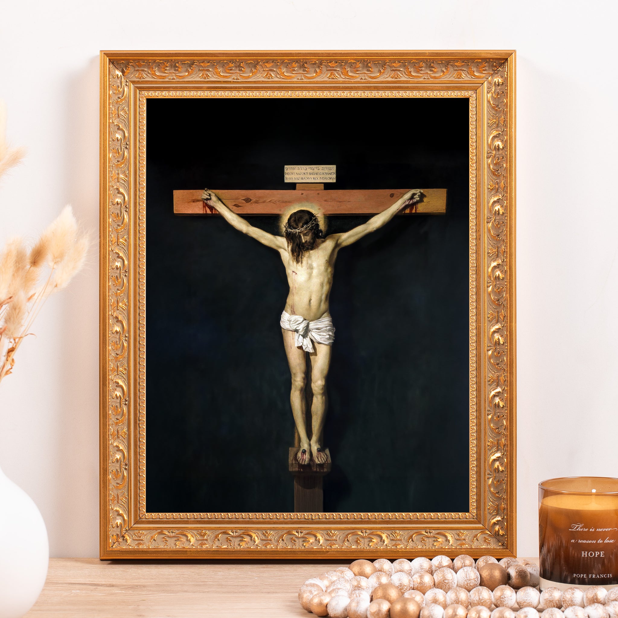 Velasquez Christ Crucified Framed Canvas - Sacred Classics Collection
