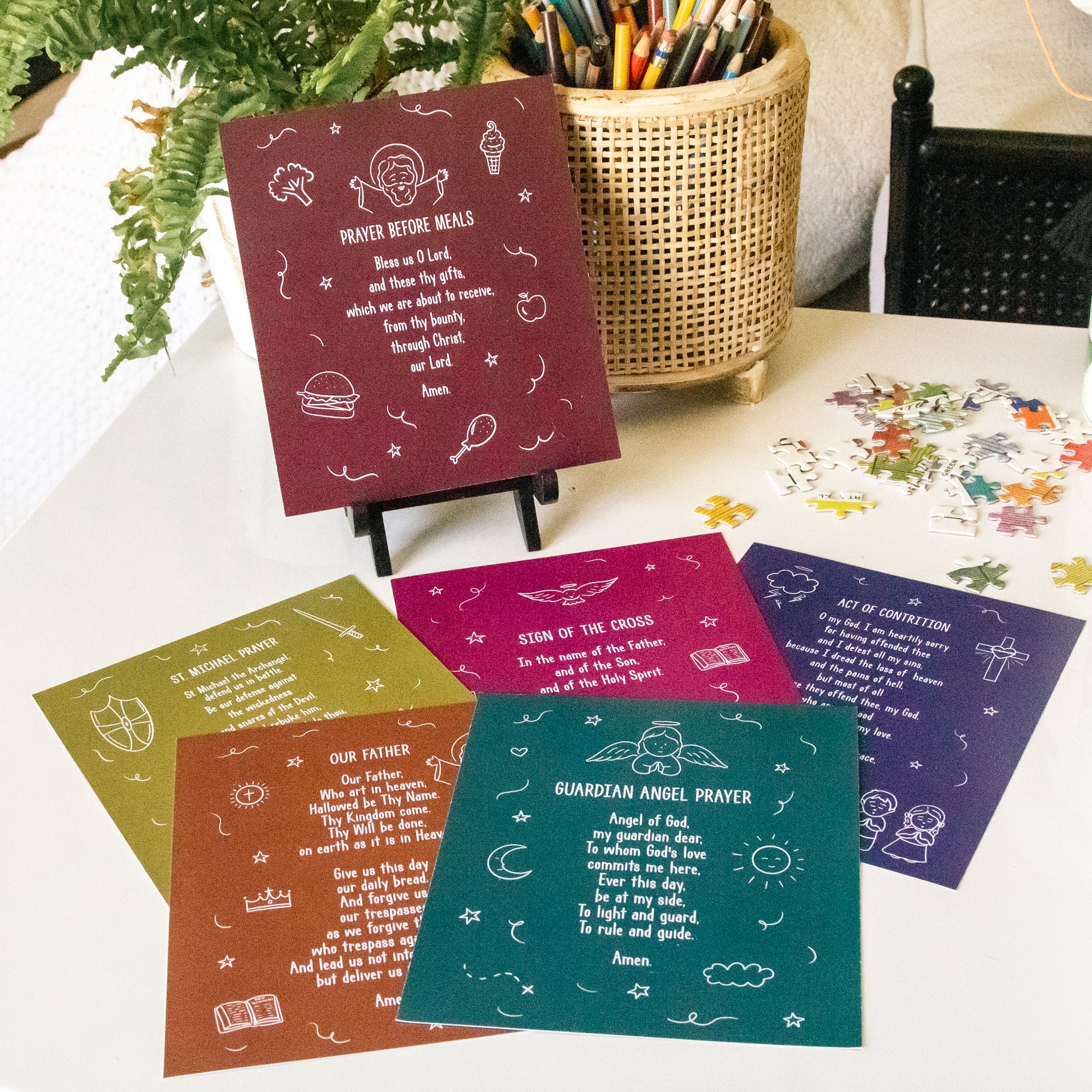 Catholic Prayers for Kids Card and Easel Set | The Catholic Company®
