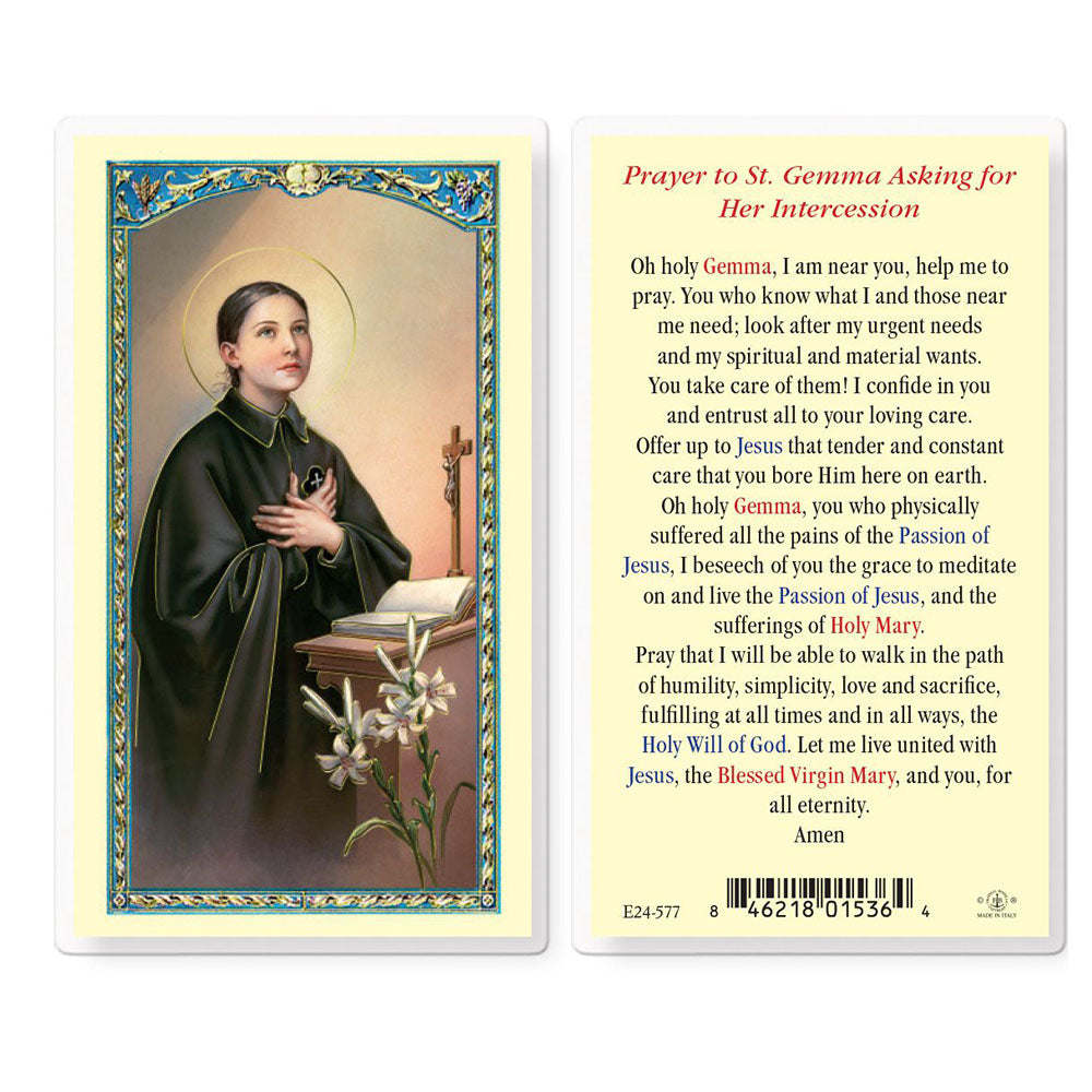 St. Gemma Prayer Card | The Catholic Company®