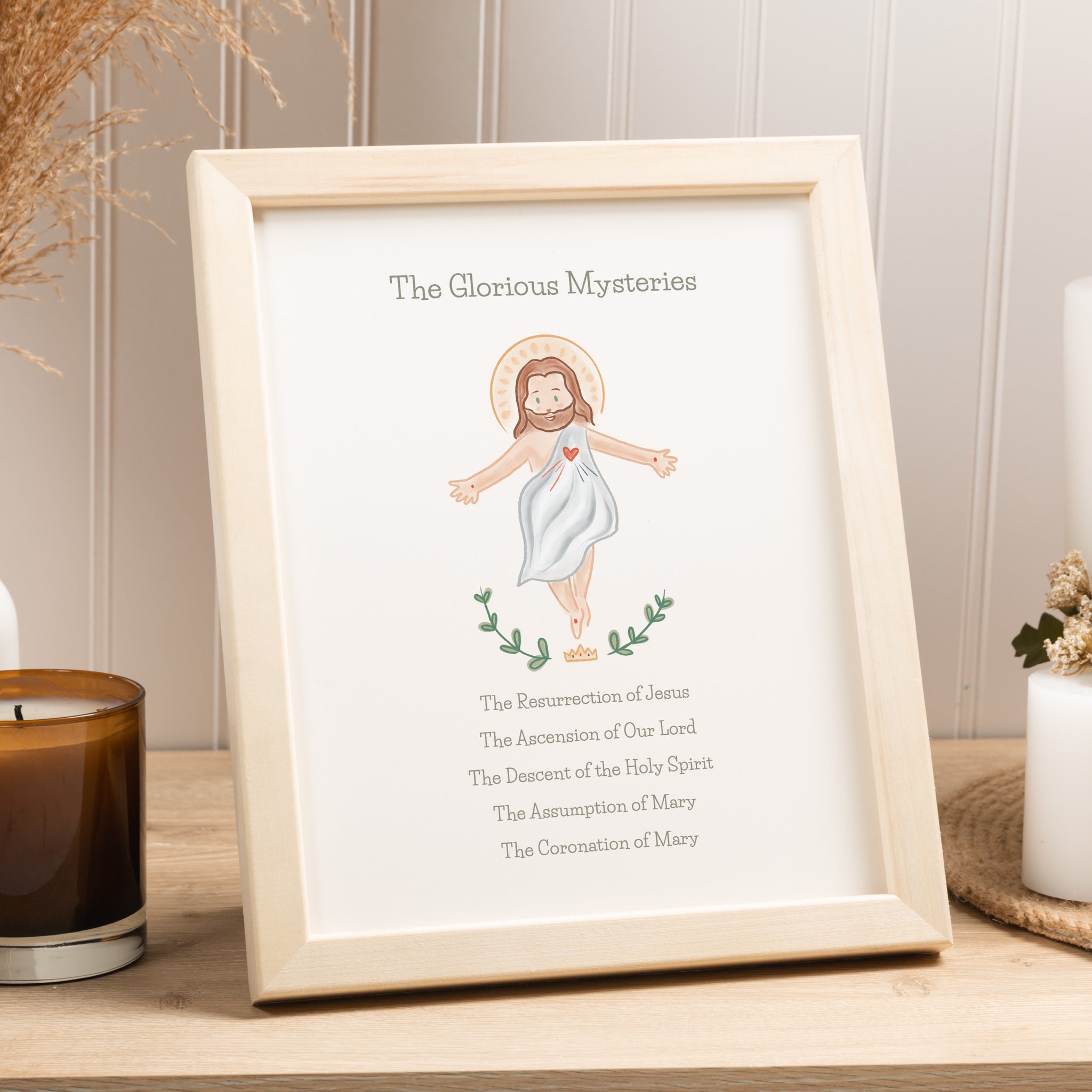 Glorious Mysteries for Kids Framed Print | The Catholic Company®