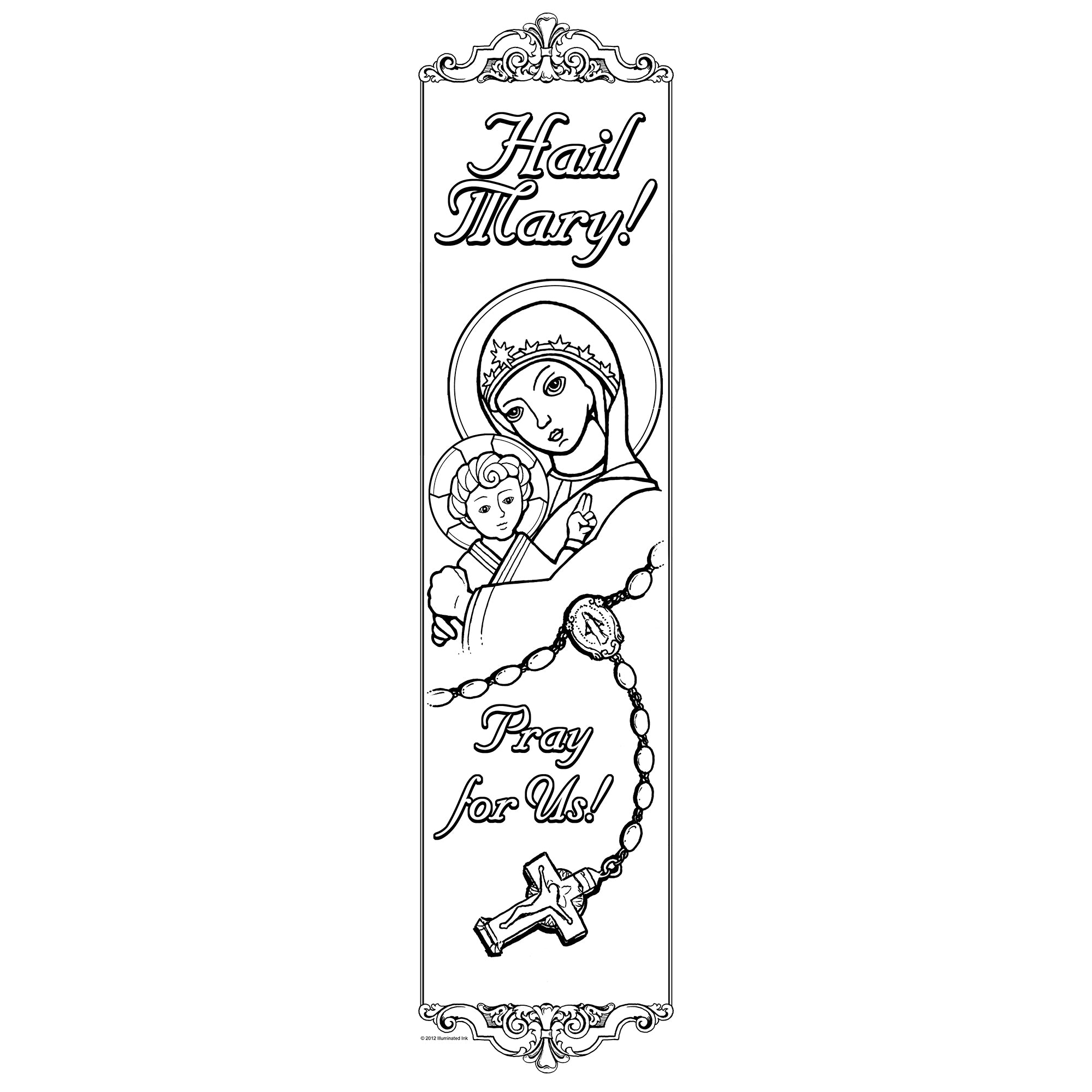Hail Mary Catholic Coloring Poster - 6' x 2' | The Catholic Company®
