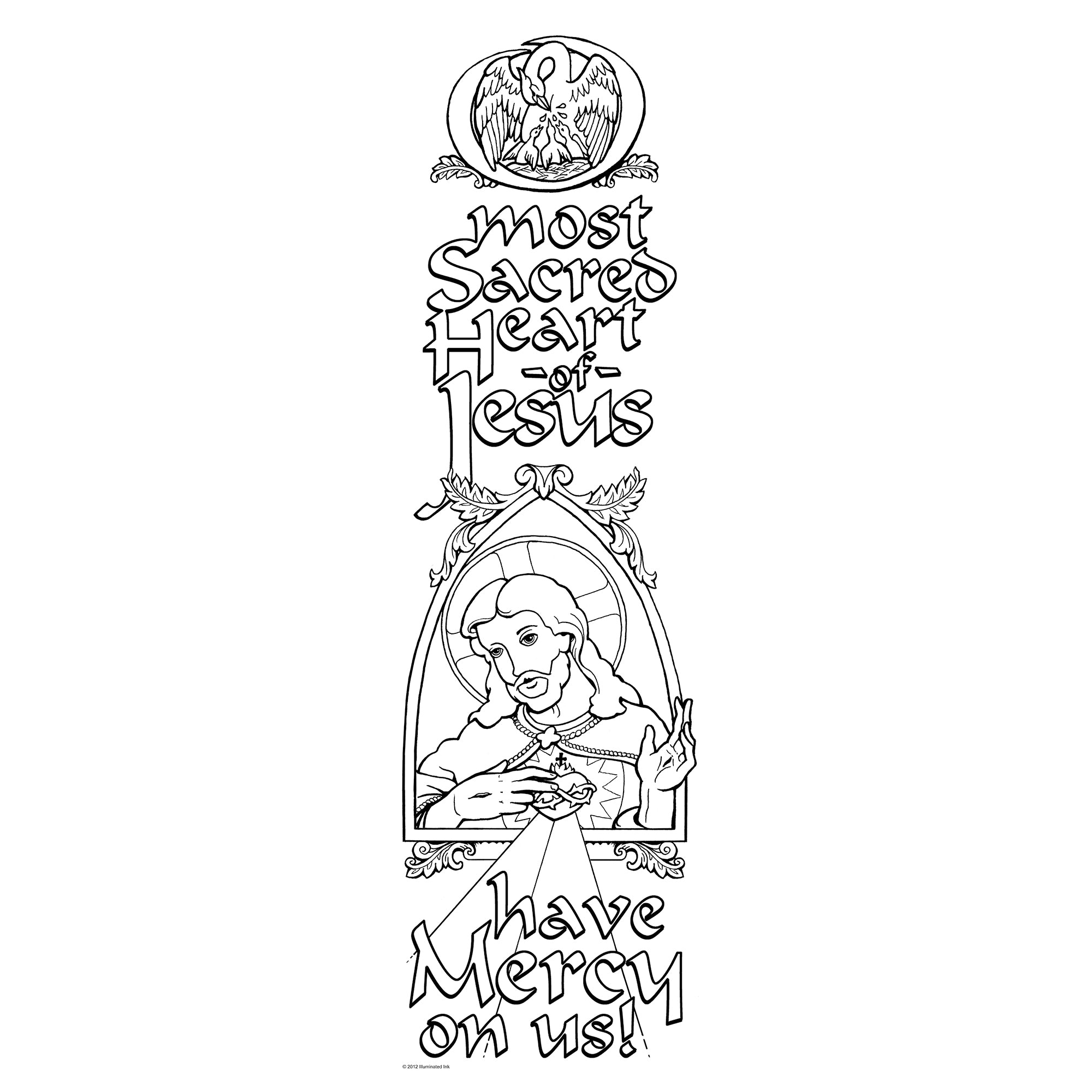 Sacred Heart Catholic Coloring Poster - 6' x 2'