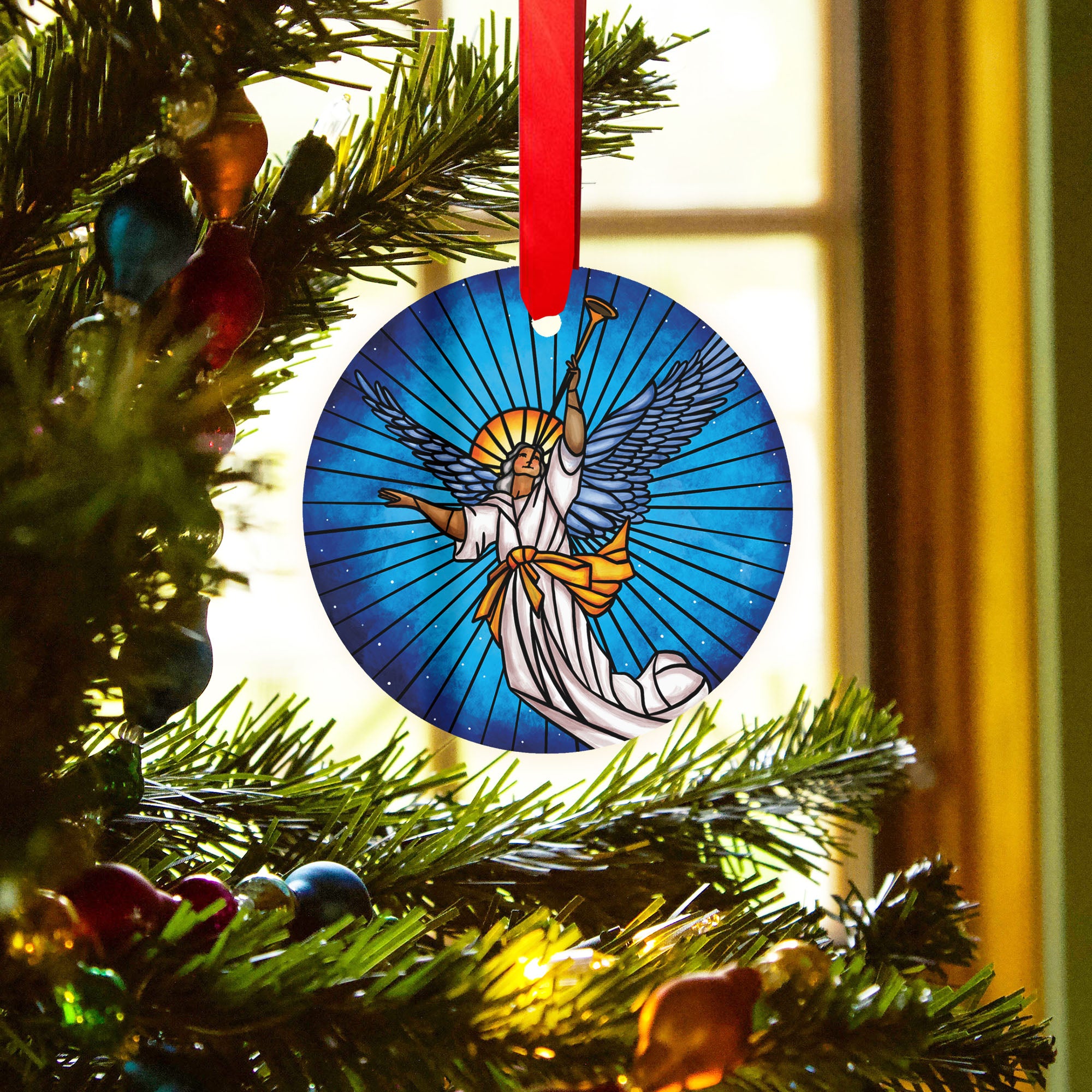 Stained Glass Christmas Angel Ornament | The Catholic Company®