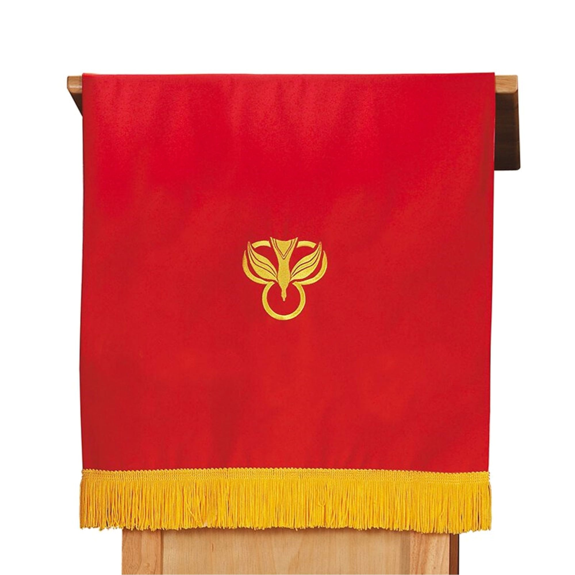 Red/White Pulpit Scarf with Fringe | The Catholic Company®