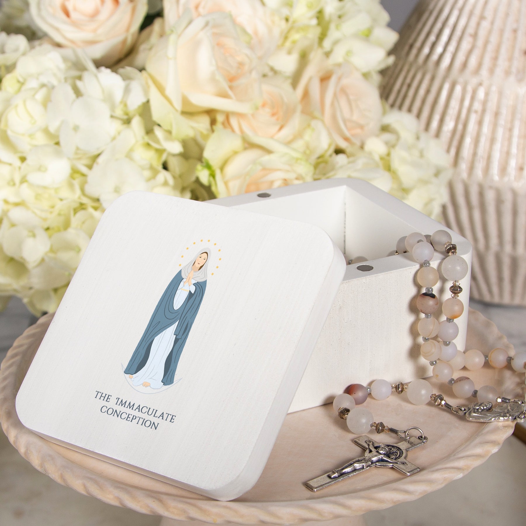 Immaculate Conception White Magnetic box | The Catholic Company®