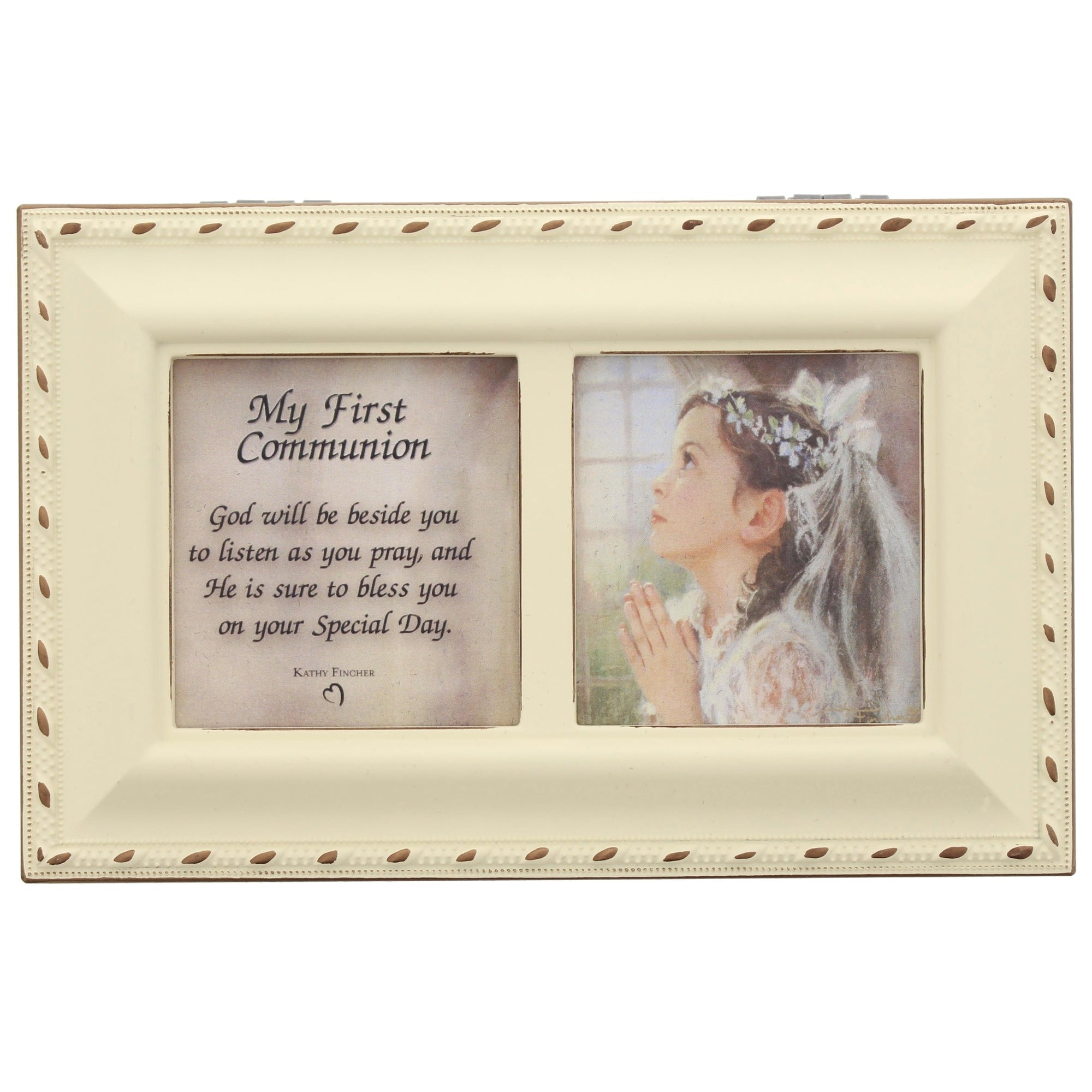 Girl's First Communion Ivory Music Box | The Catholic Company®