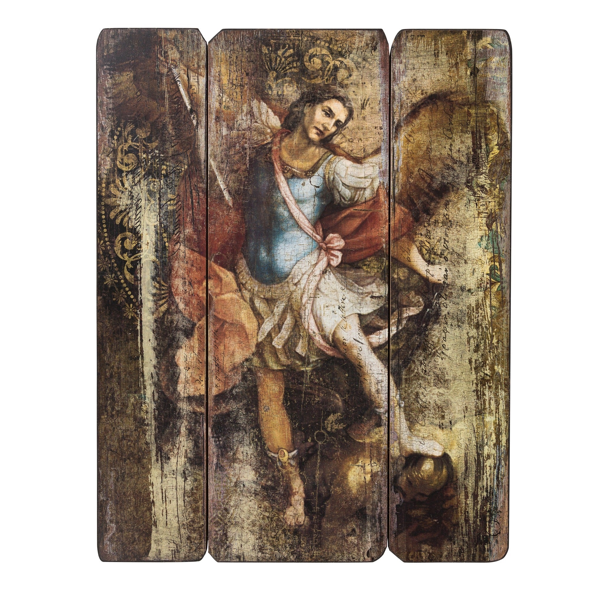 Saint Michael Wooden Wall Plaque | The Catholic Company®