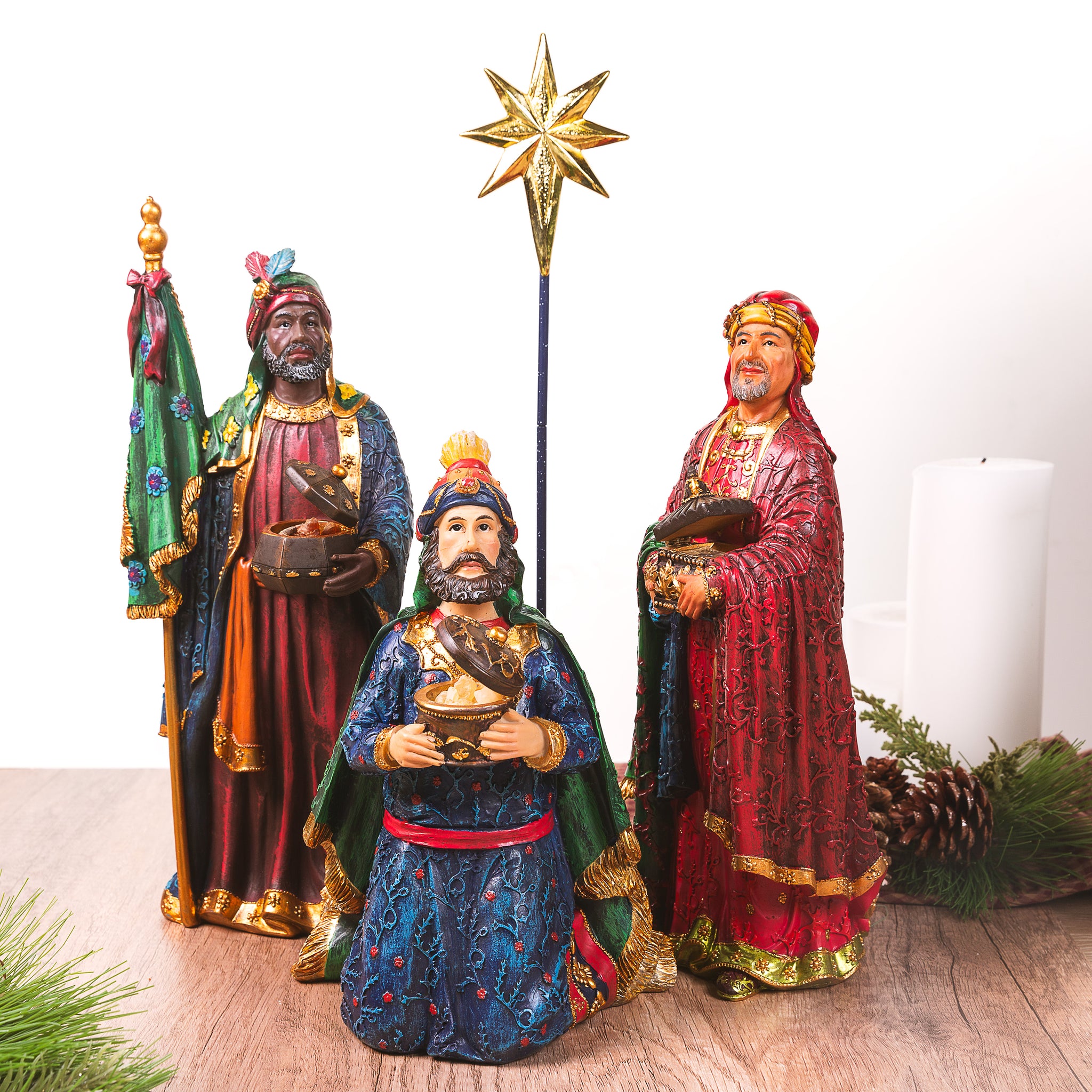 Real Life Nativity Set Three Kings - Deluxe | The Catholic Company®