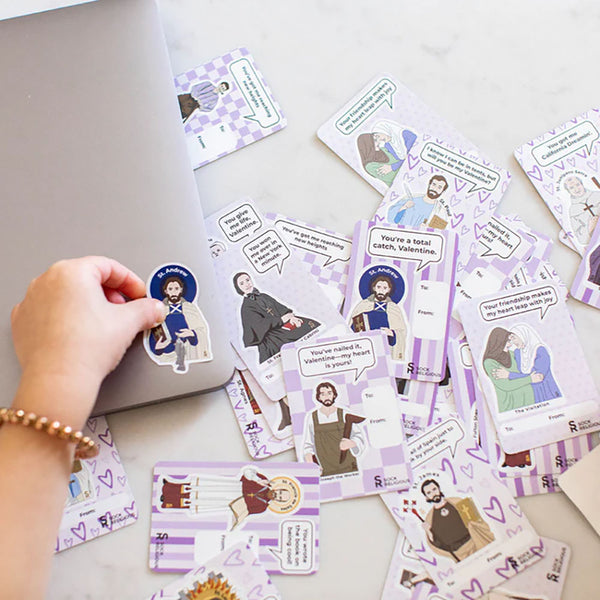 Saint Puns Valentines Stickers Variety Pack (Set of 20)
