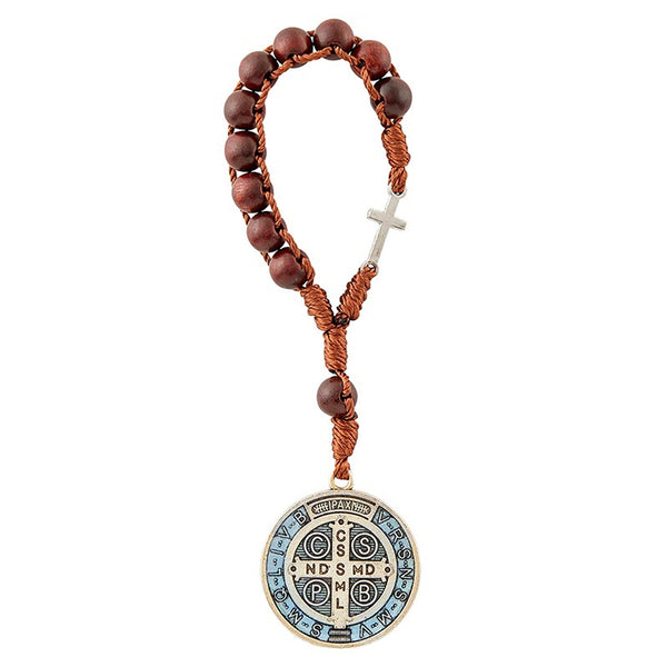 St. Benedict Maple Wood Ladder Decade Rosary | The Catholic Company®