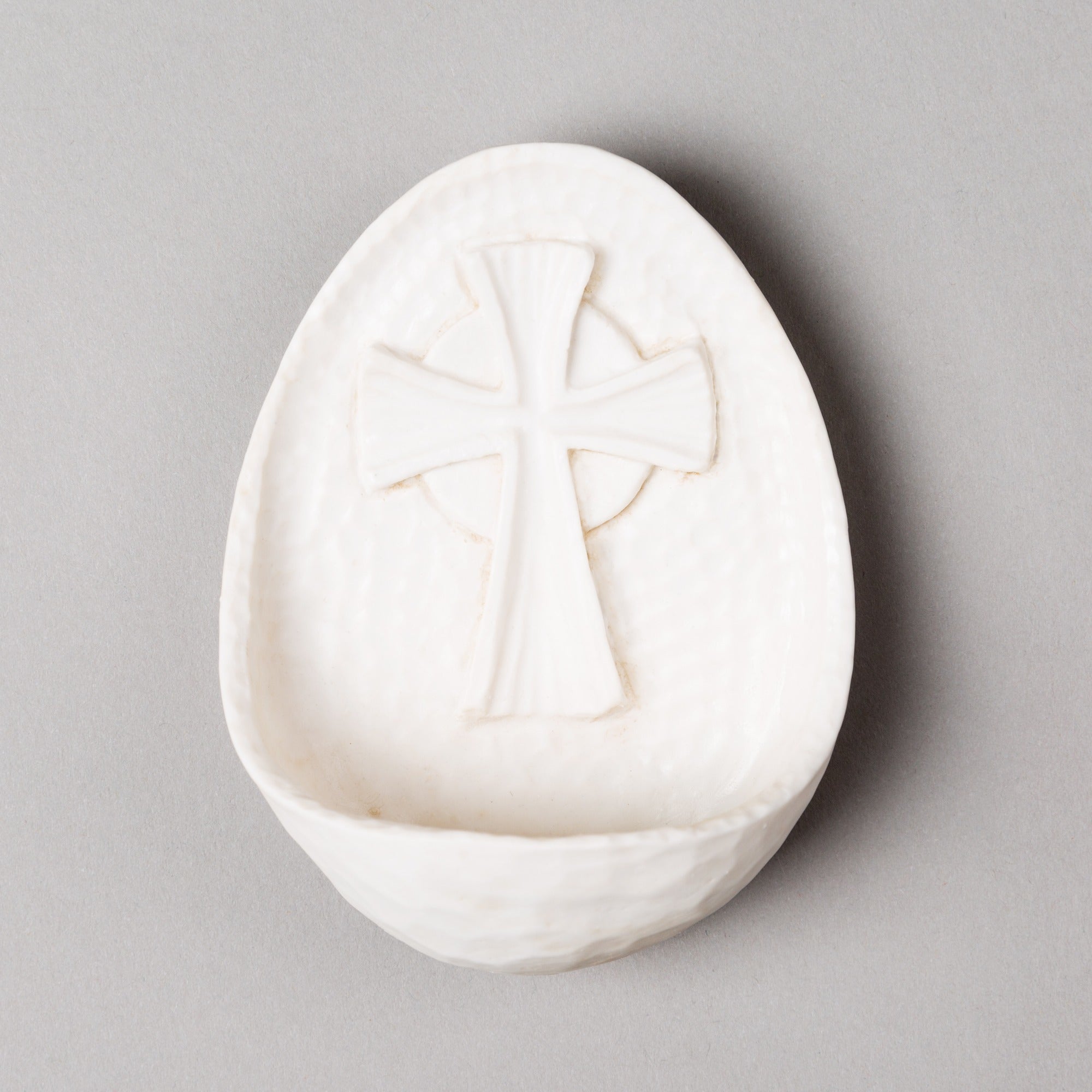 Antique White Cross Holy Water Font | The Catholic Company®