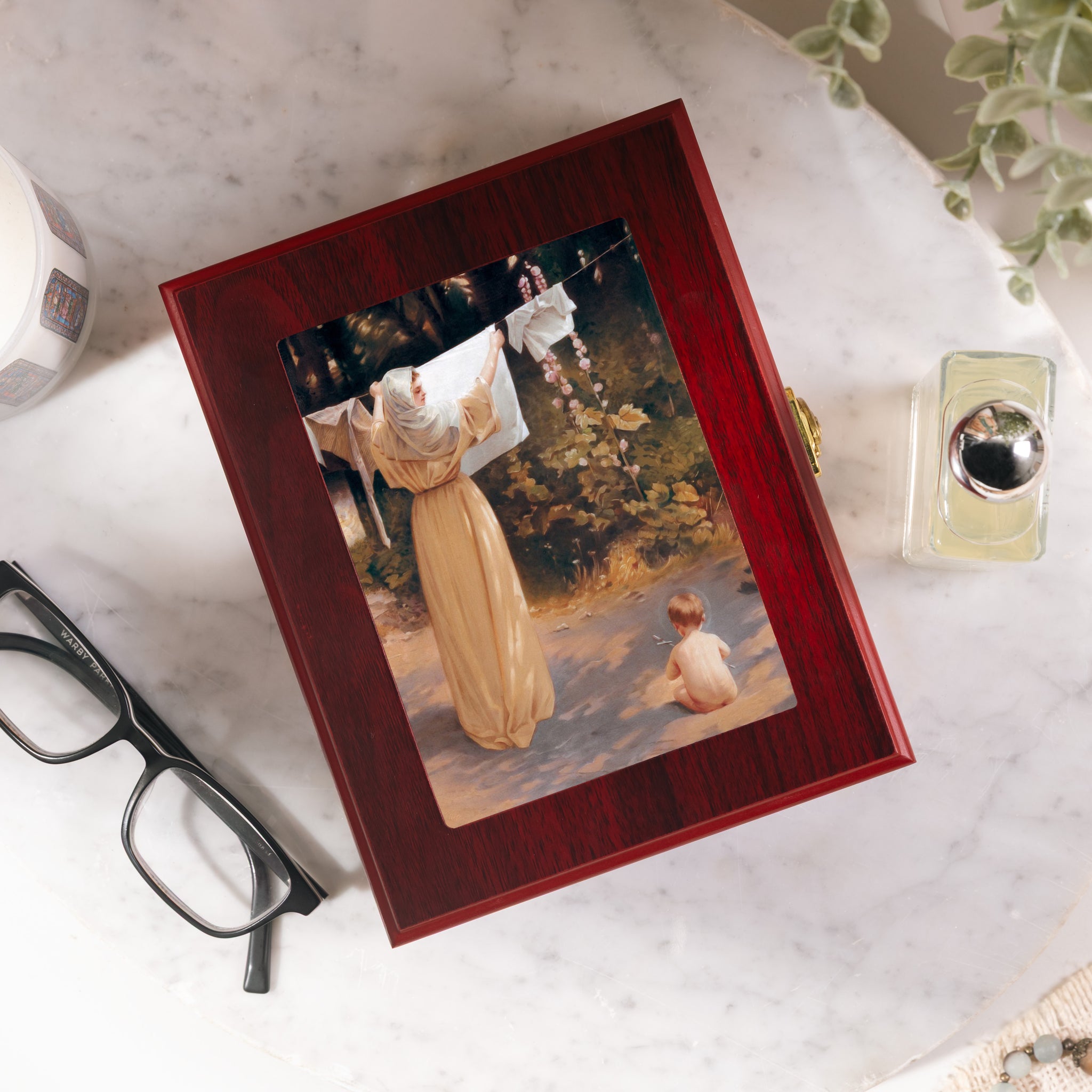 Polish Madonna Cherry Rosary Keepsake Box | The Catholic Company®