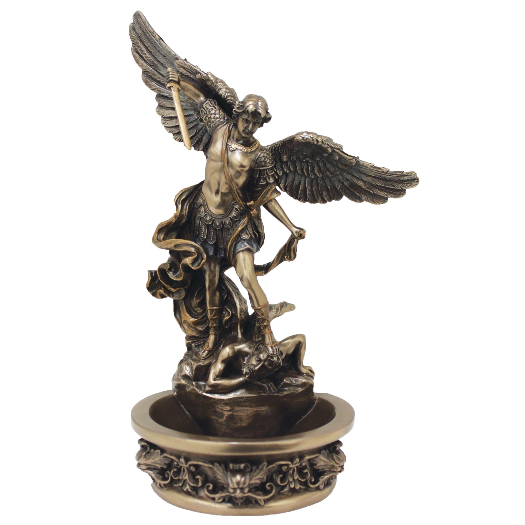 St. Michael Font Bronzed 8" | The Catholic Company®