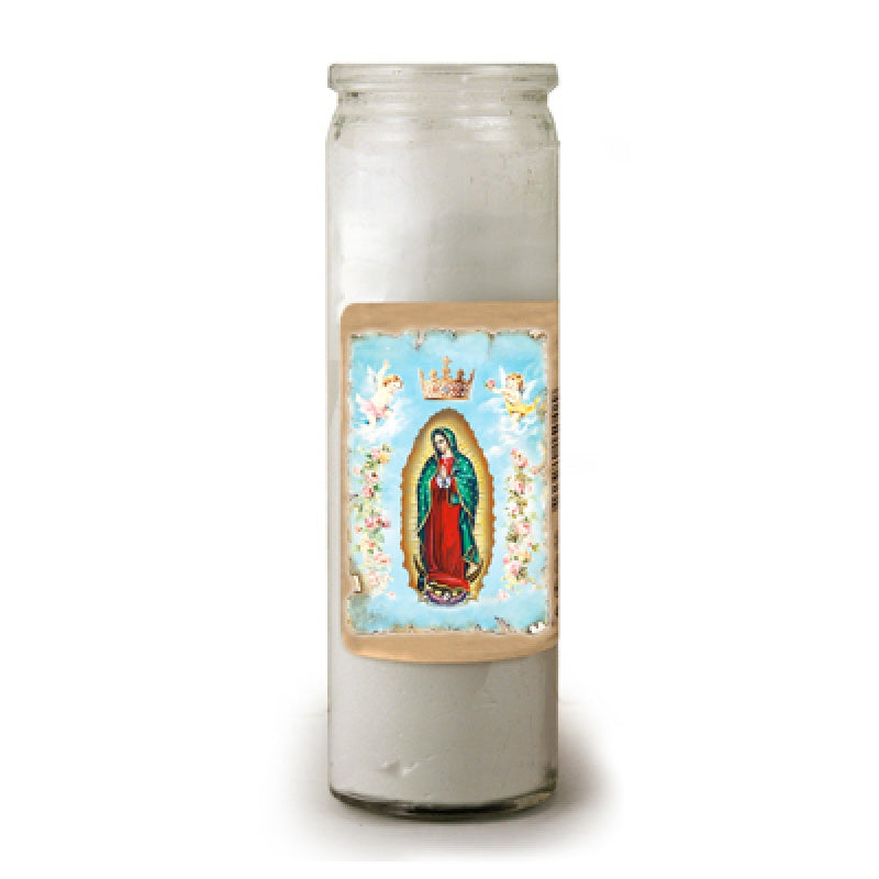 Our Lady of Guadalupe Glass 3-Day Devotional Candle | The Catholic Company®