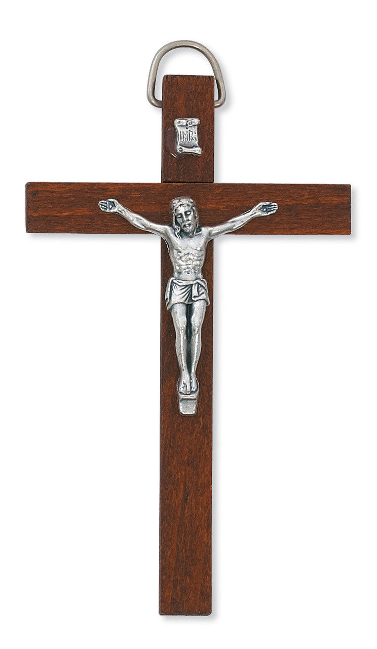 Miniature Dark Brown Wood Crucifix - 4" | The Catholic Company®