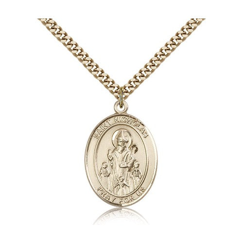 14kt Gold Filled St. Nicholas Pendant w/ chain | The Catholic Company®