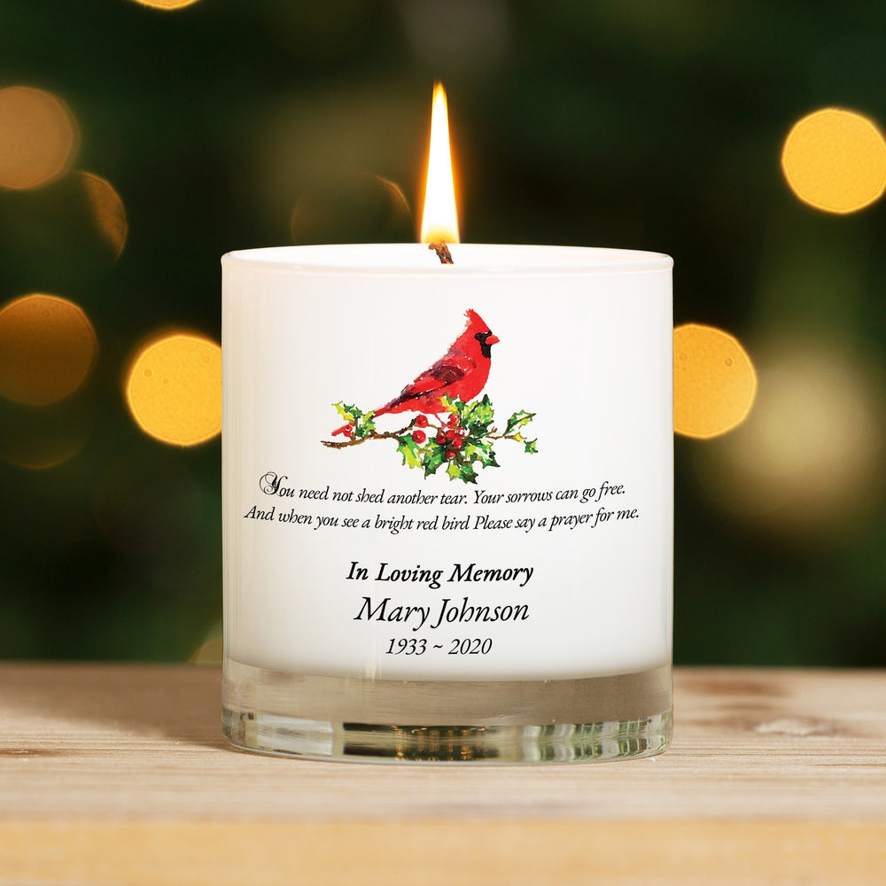 Personalized Cardinal Memorial Candle | The Catholic Company®