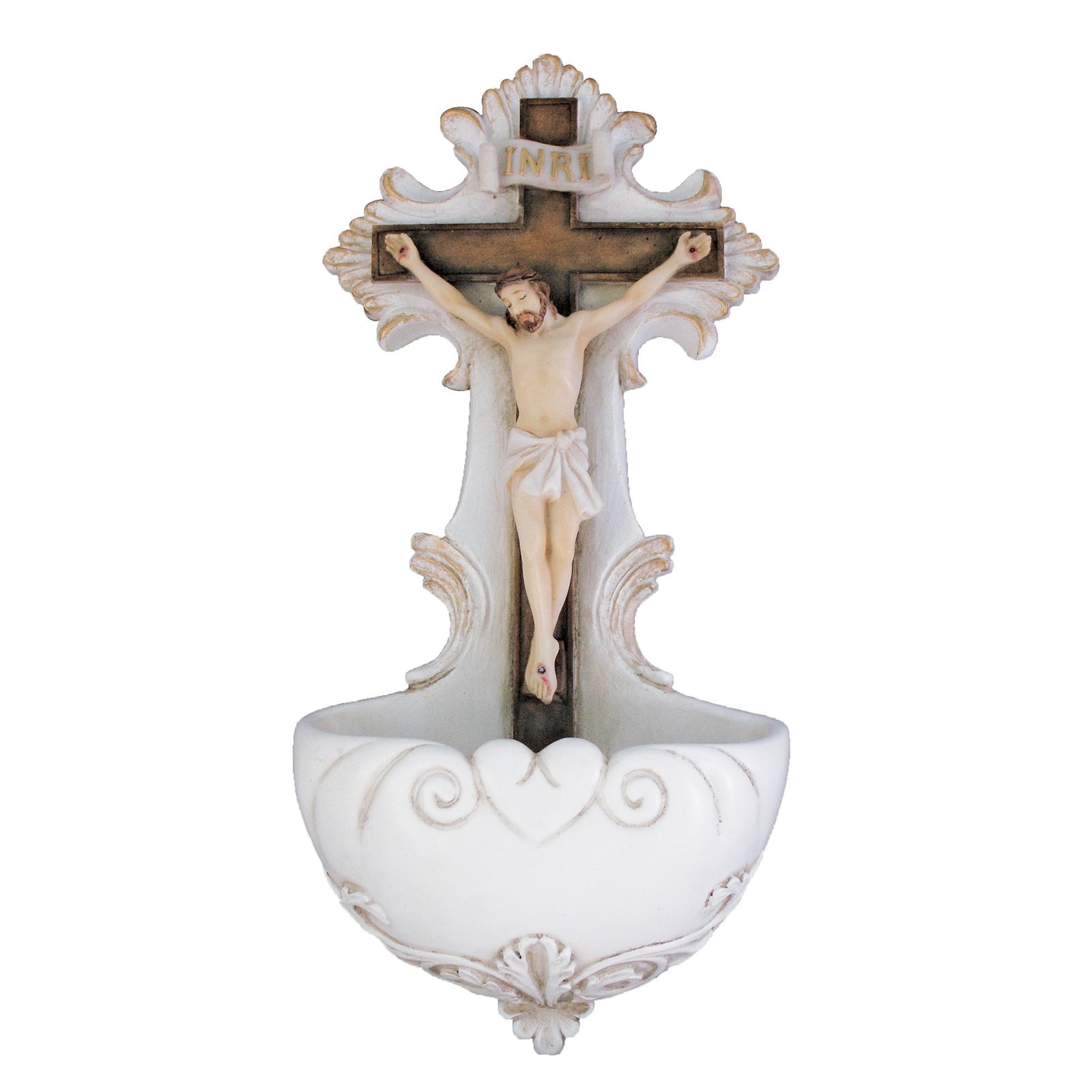 Crucifixion Holy Water Font, 6 inch | The Catholic Company®