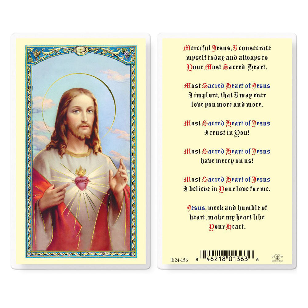 Sacred Heart of Jesus Consecration Prayer Card | The Catholic Company®