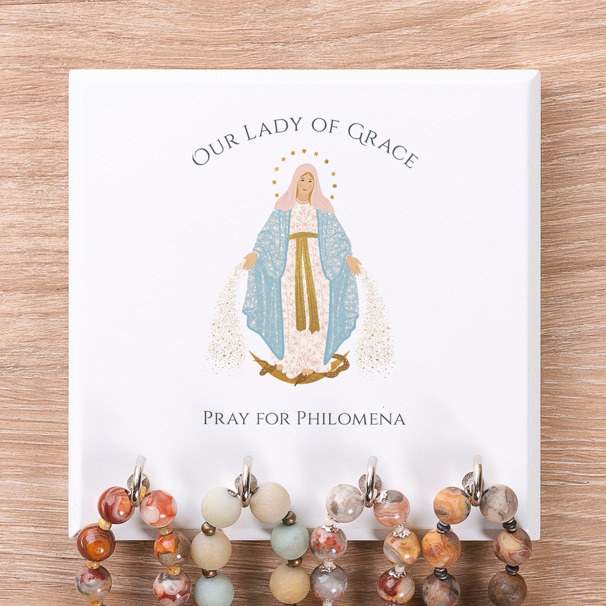 Personalized Our Lady of Grace Rosary Rack | The Catholic Company®