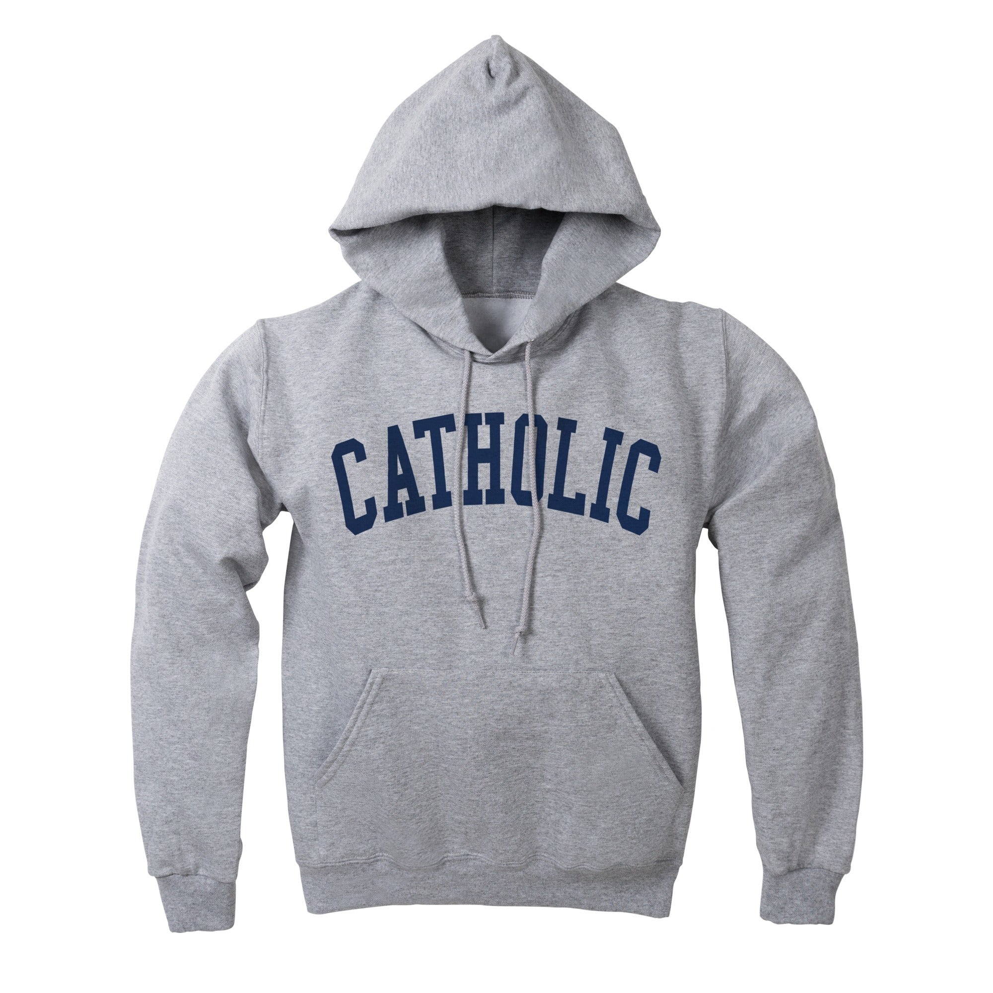 Collegiate Catholic Grey Hooded Sweatshirt | The Catholic Company®