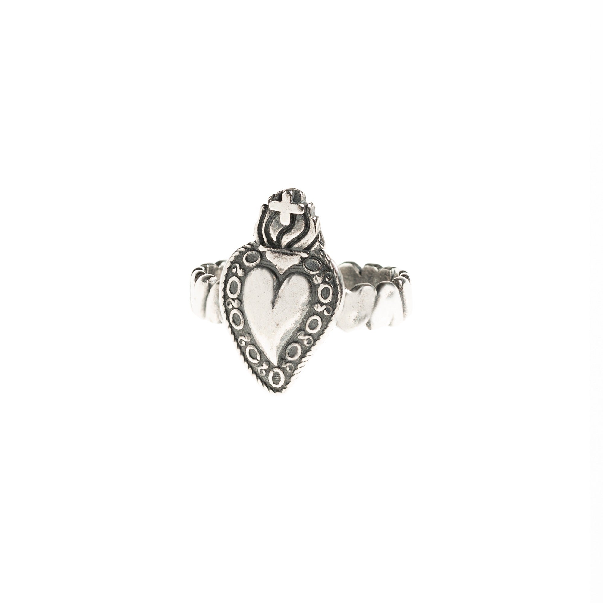 Sterling Silver Sacred Heart Ring | The Catholic Company®