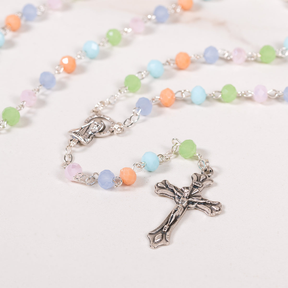 Sweet Sorbet Multicolor Pastel Rosary | The Catholic Company®