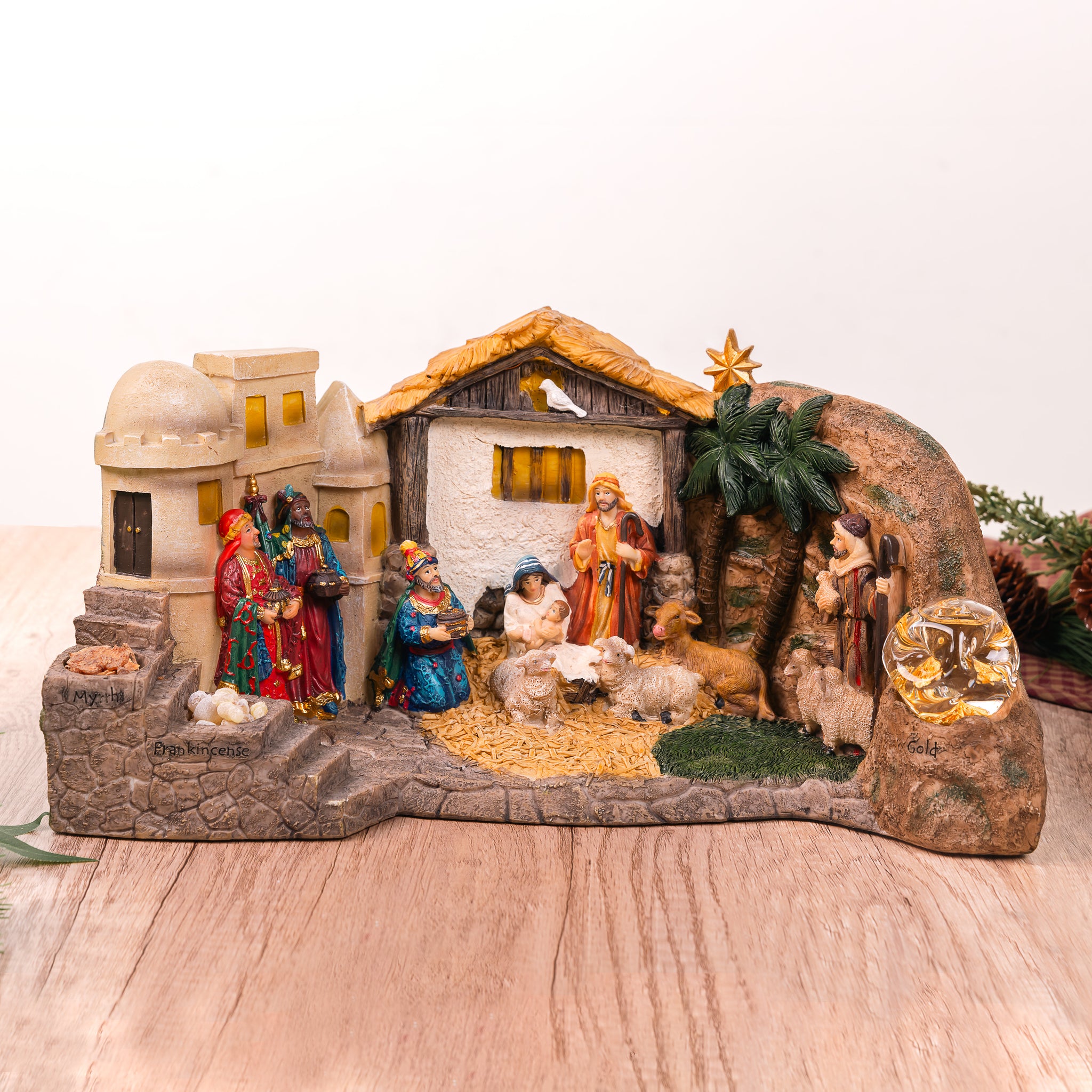 Deluxe Lighted Panorama Nativity Scene | The Catholic Company®