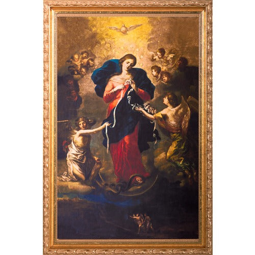 Mary Untier of Knots in Ornate Gold Frame - 10 x 16 | The Catholic Company®