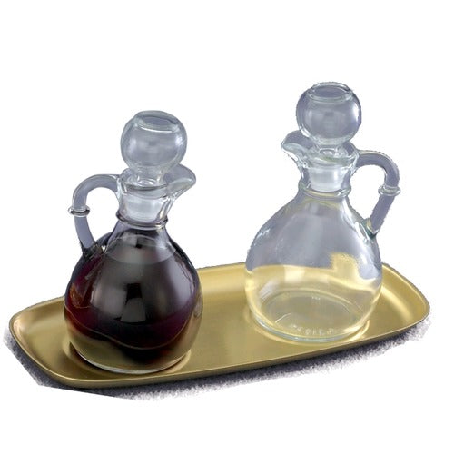 SET - 6 oz. Mass Cruet Bottles with Tray | The Catholic Company®