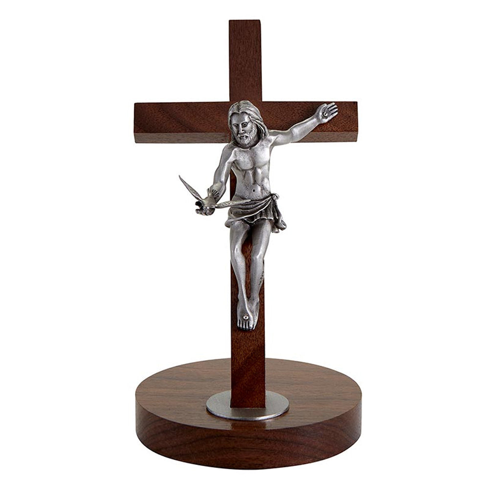 Gift of the Spirit Wood Tone Standing Crucifix - 8"