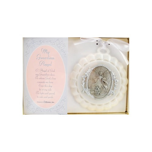 Crib Medal / White | The Catholic Company®