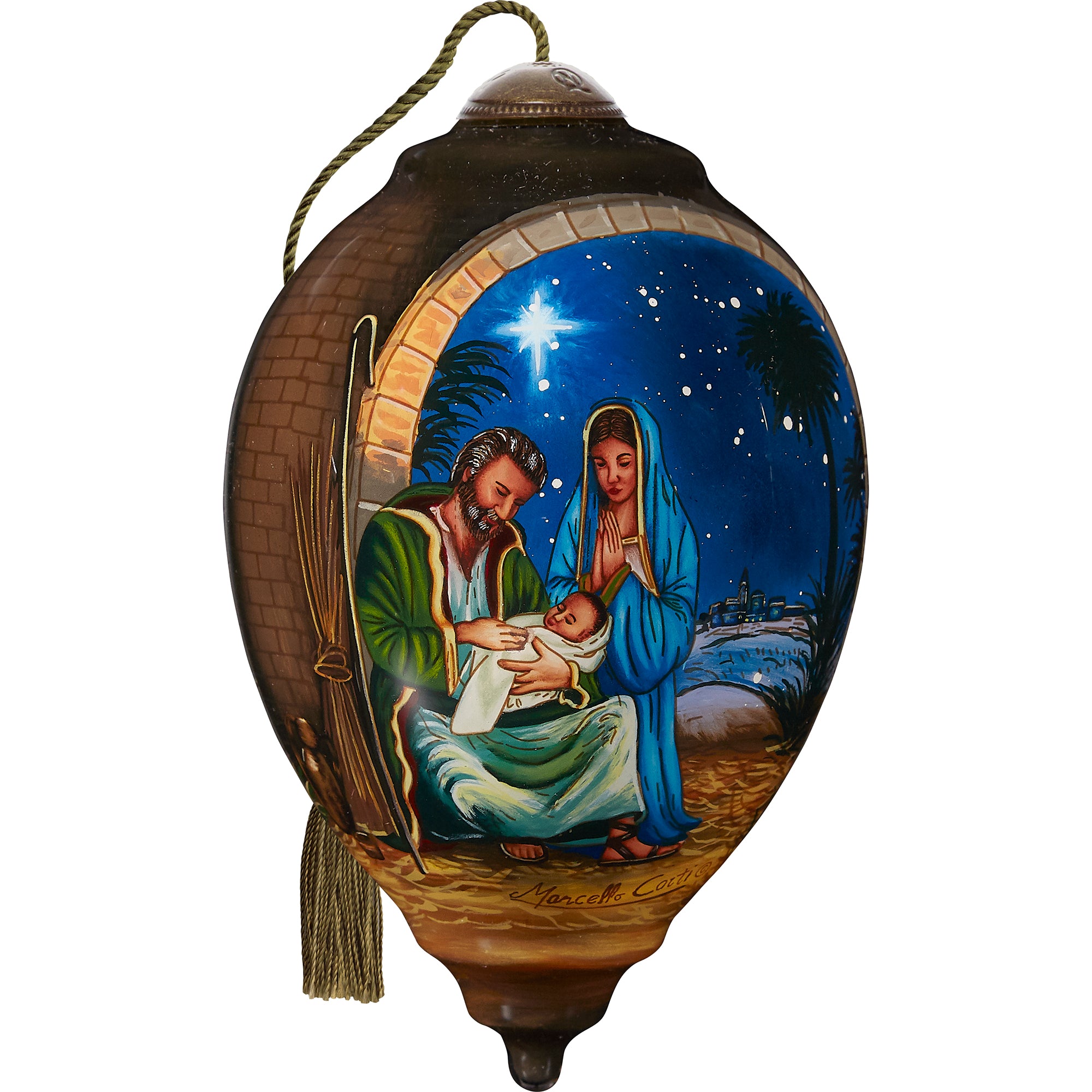 Behold Emmanuel Blown Glass Ornament | The Catholic Company®