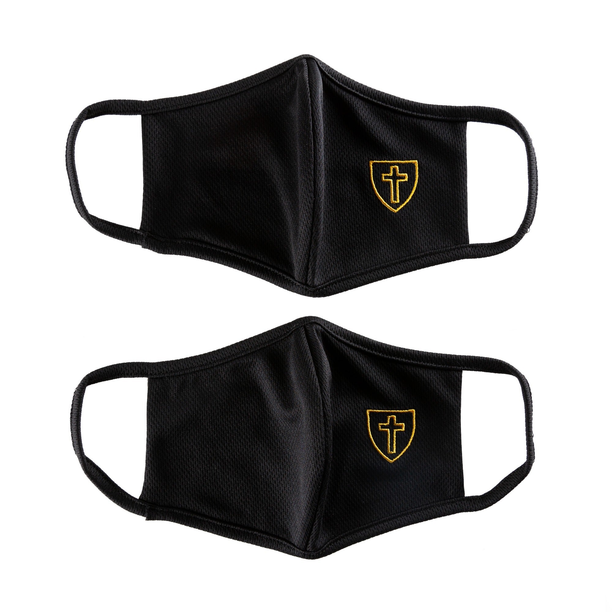 Children's Face Mask with Cross, Black (Pack of 2) | The Catholic Company®