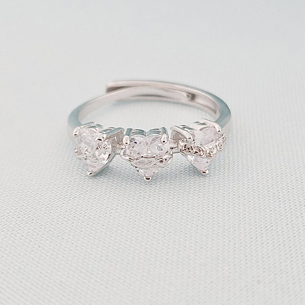 Brilliant Gemstone Three Hearts Ring | The Catholic Company®