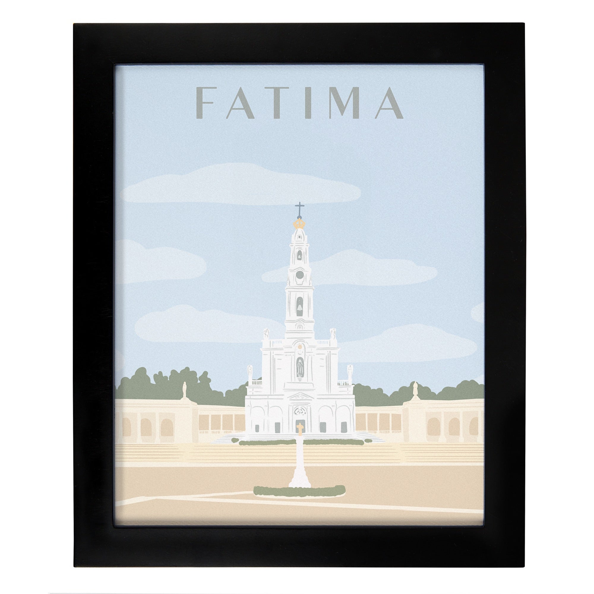 Sanctuary of Fatima Framed Travel Print | The Catholic Company®