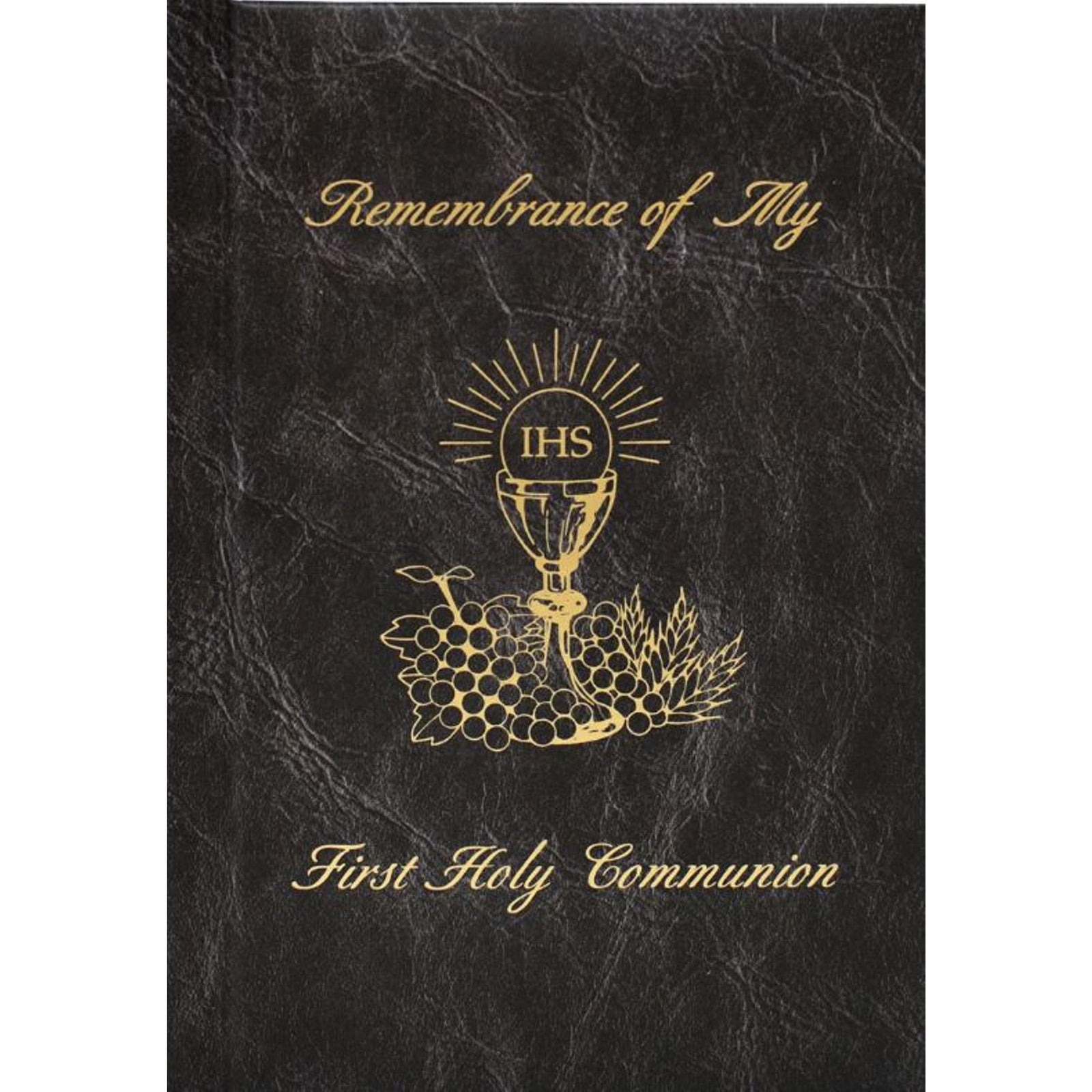 First Holy Communion Remembrance Mass Book (Black Hardcover)