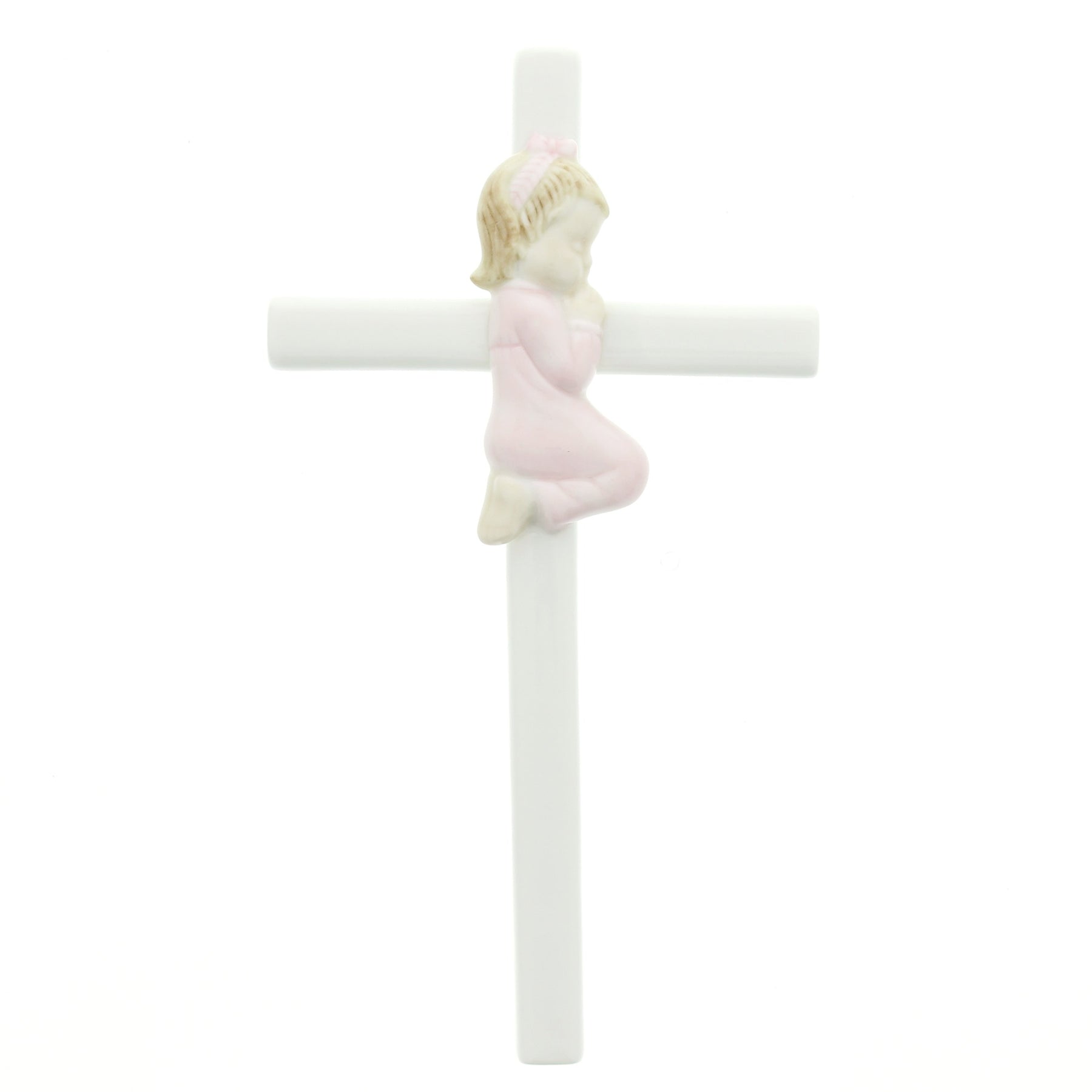 Porcelain Praying Child Wall Cross - 7.5" | The Catholic Company®