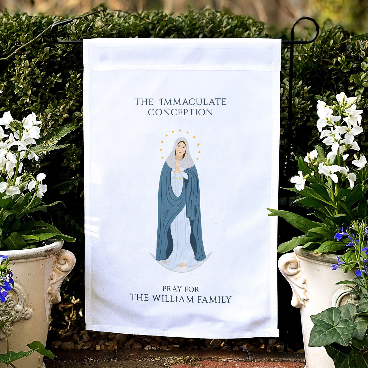 Immaculate Conception Personalized Garden Flag | The Catholic Company®