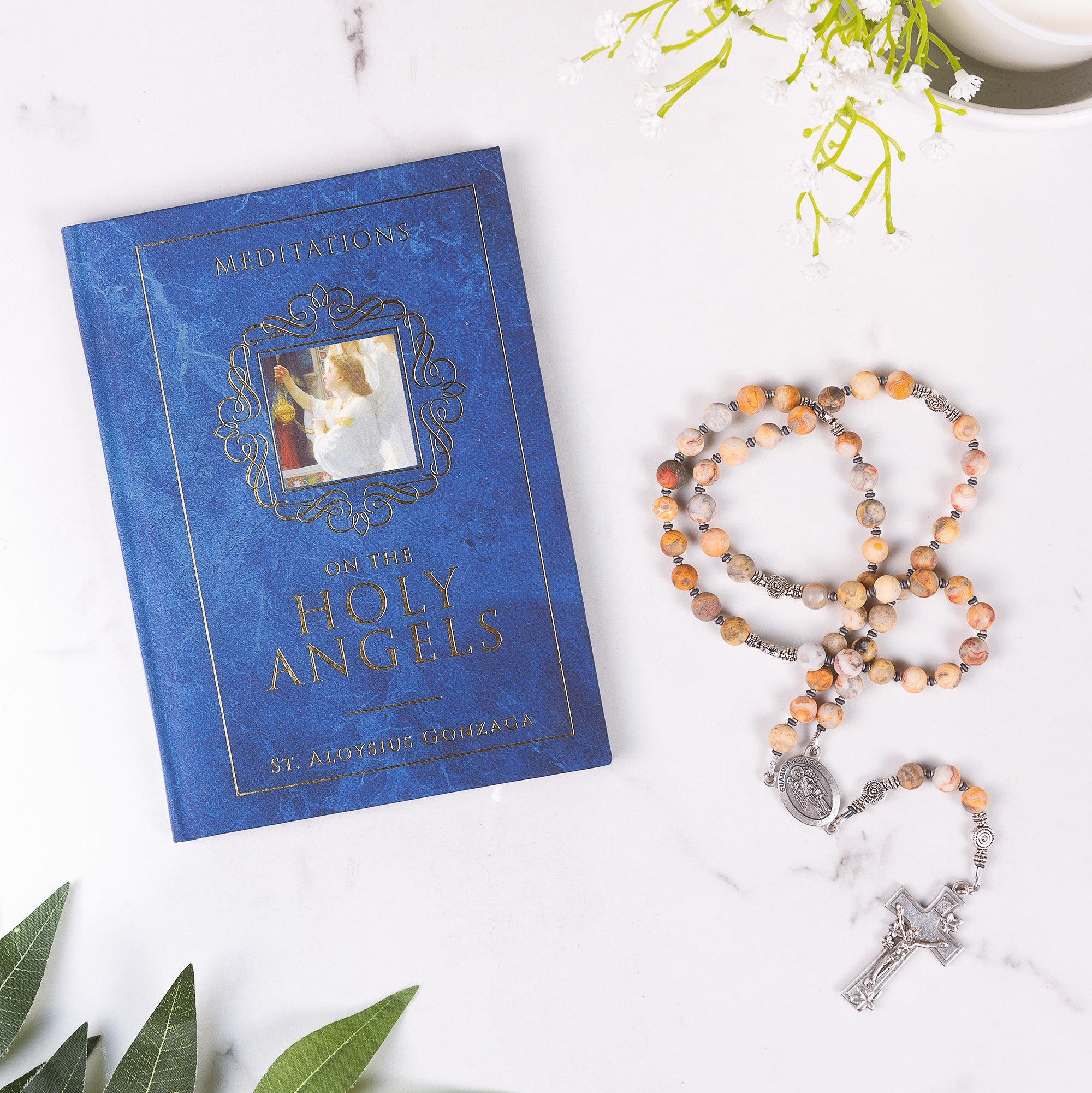 Heavenly Angels Rosary & Meditations on the Holy Angels Book (Gift Set