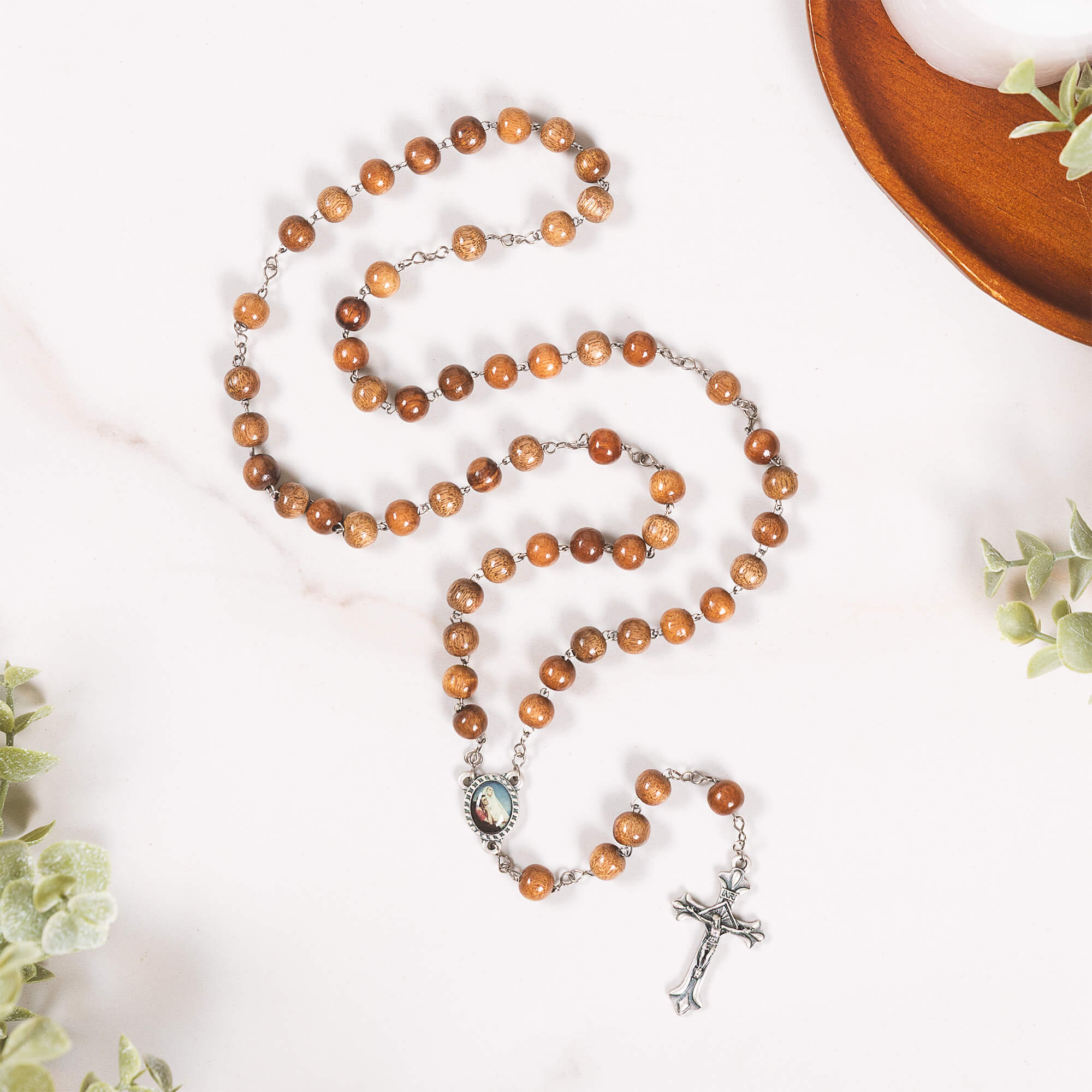 Sts. Augustine & Monica Wooden Rosary | The Catholic Company®