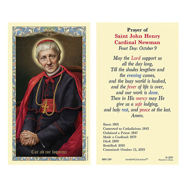St. John Henry Newman Prayer Card | The Catholic Company®
