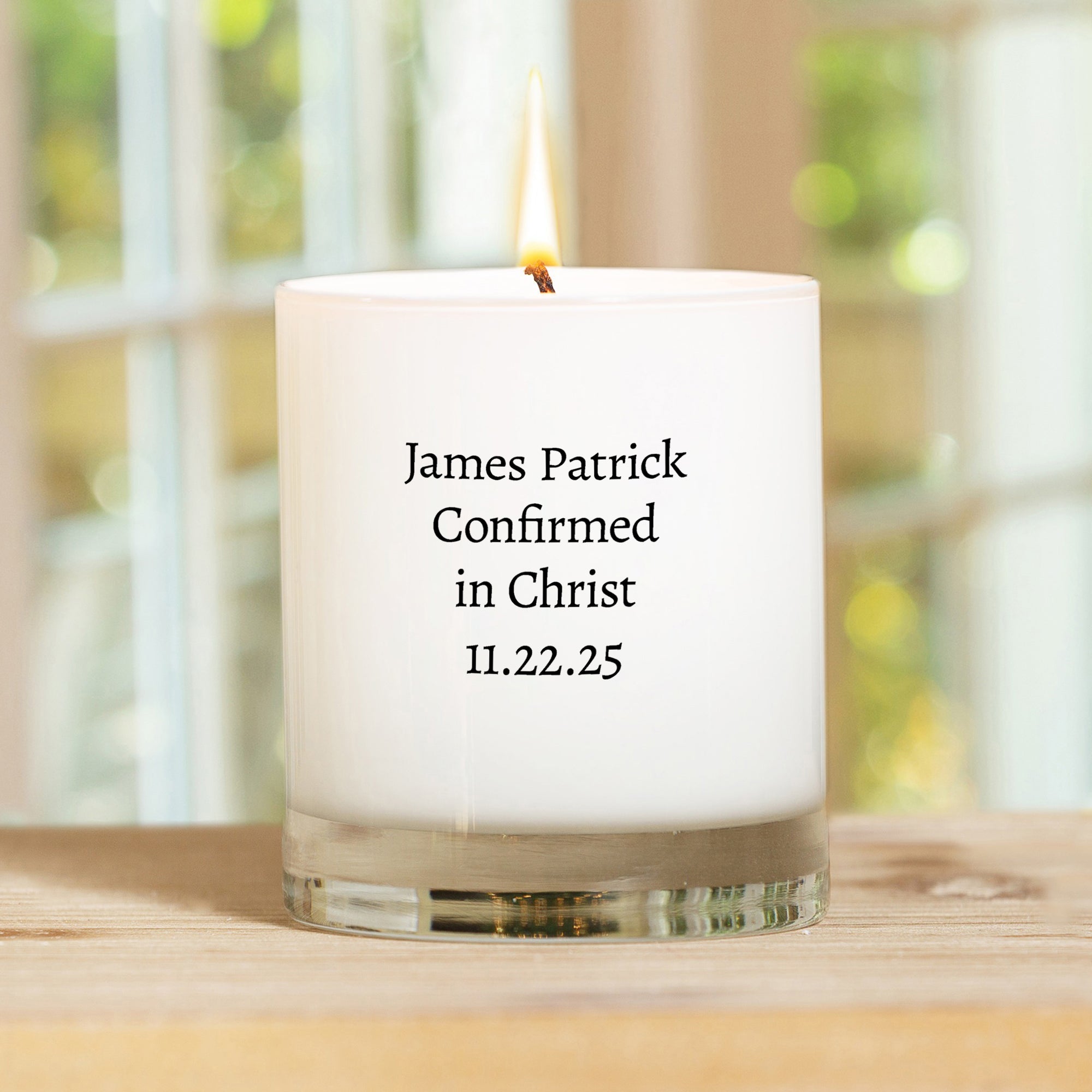 Personalized St. Benedict Confirmation Candle | The Catholic Company®