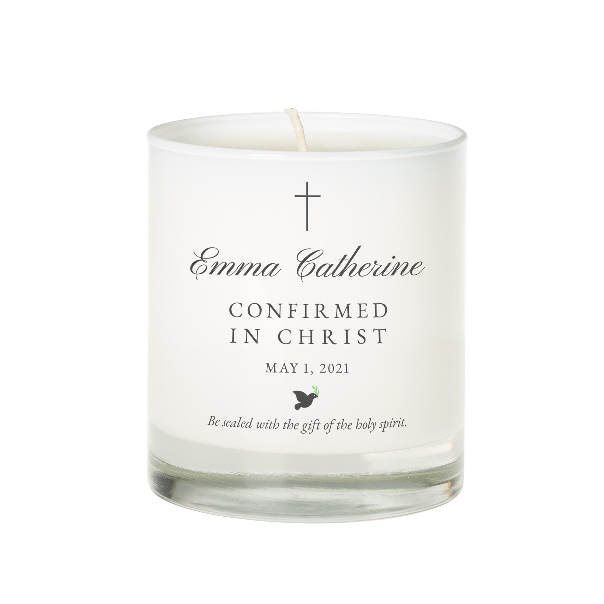 Personalized Confirmation Dove Candle | The Catholic Company®