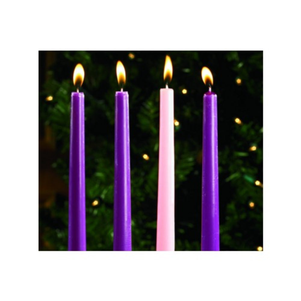 Advent Candles Set of 4 - 10 inches x 7/8 inch | The Catholic Company®