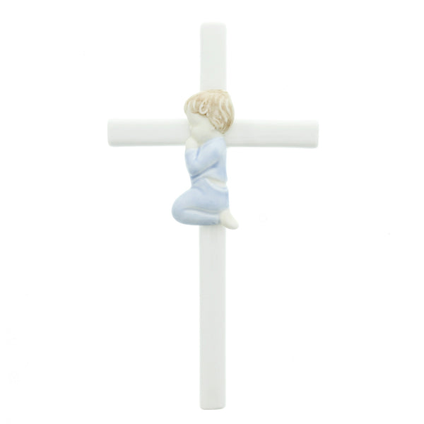 Porcelain Praying Child Wall Cross - 7.5" | The Catholic Company®