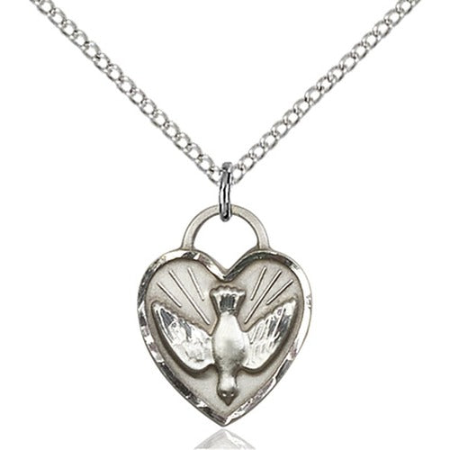 Confirmation Heart Pendant, Bliss, Sterling Silver | The Catholic Company®