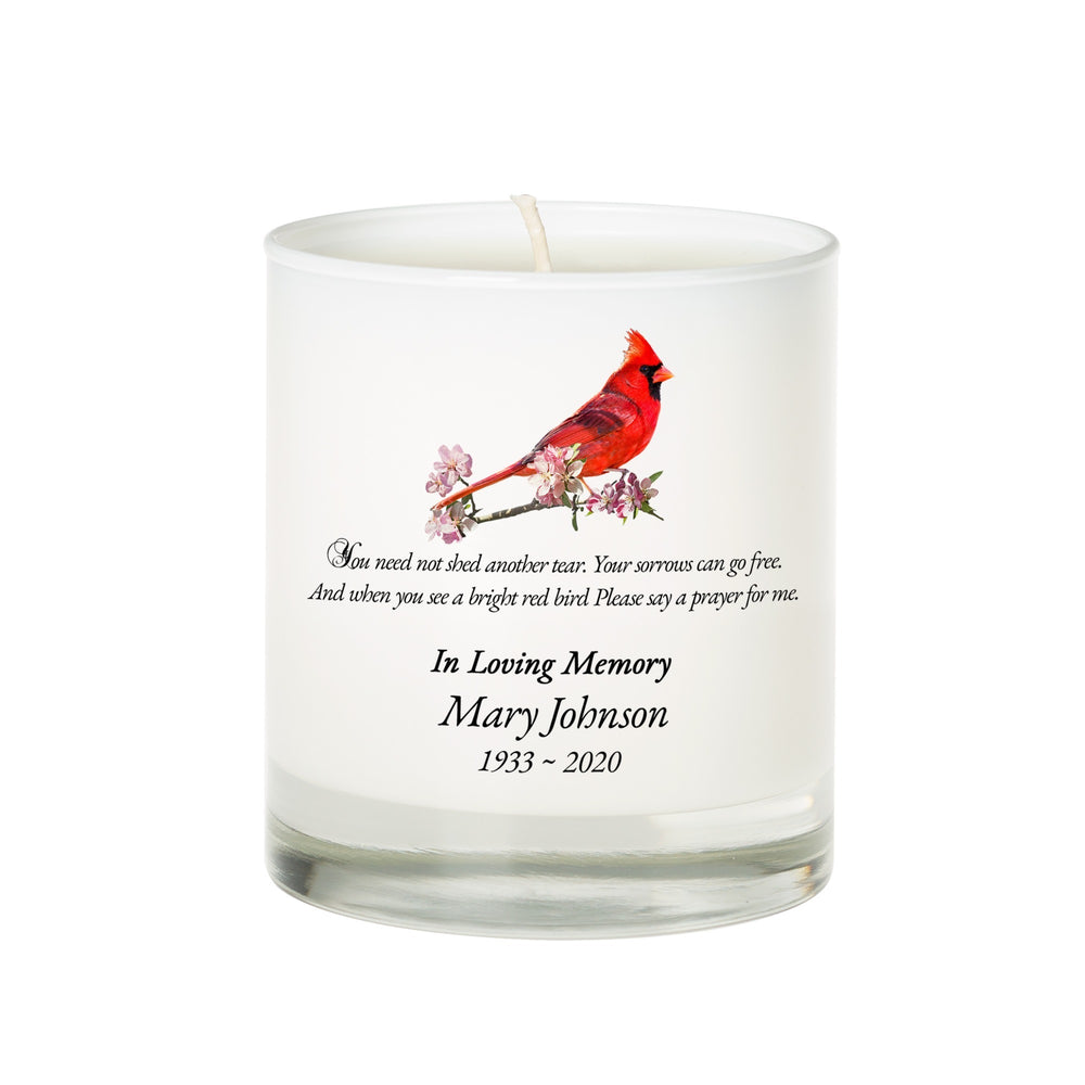 Personalized Cardinal Memorial Candle | The Catholic Company®