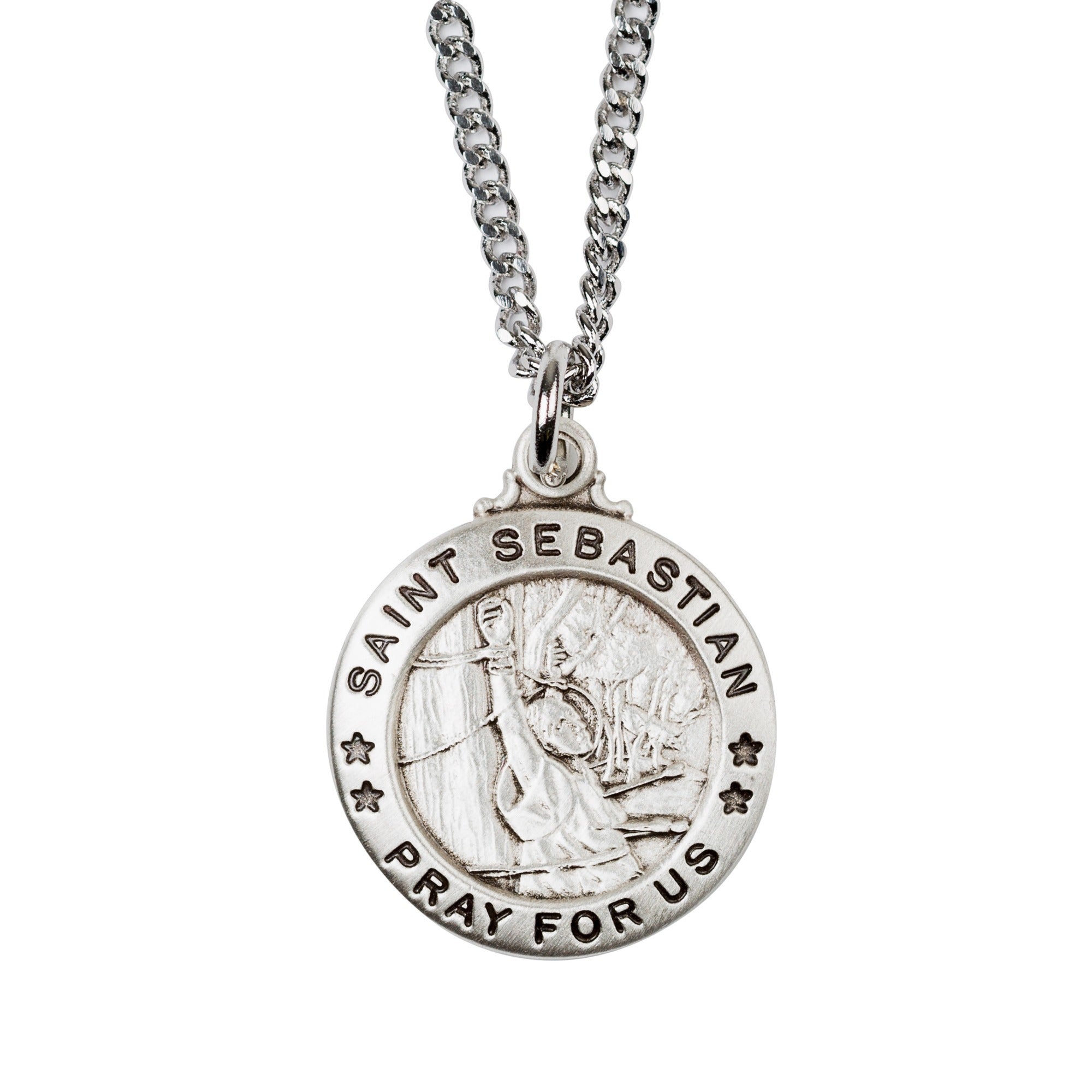 Sterling Silver St. Sebastian Medal with 20 inch chain | The Catholic ...