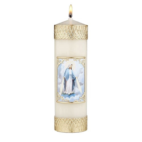 Our Lady of Grace Pillar Candle | The Catholic Company®